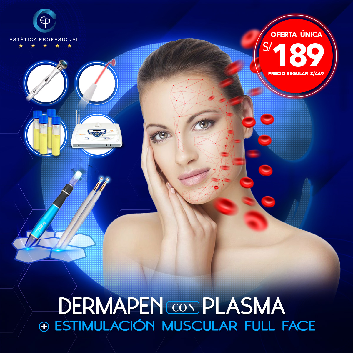 DERMAPEN CON PLASMA RP + ESTIMULACIÓN MUSCULAR – FULL FACE | EP ...